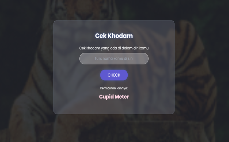 Link Cek Khodam Online Cupid Meter dengan Nama Viral di Tiktok dan Twitter Link Cek Khodam Online Cupid Meter dengan Nama Viral di Tiktok dan Twitter